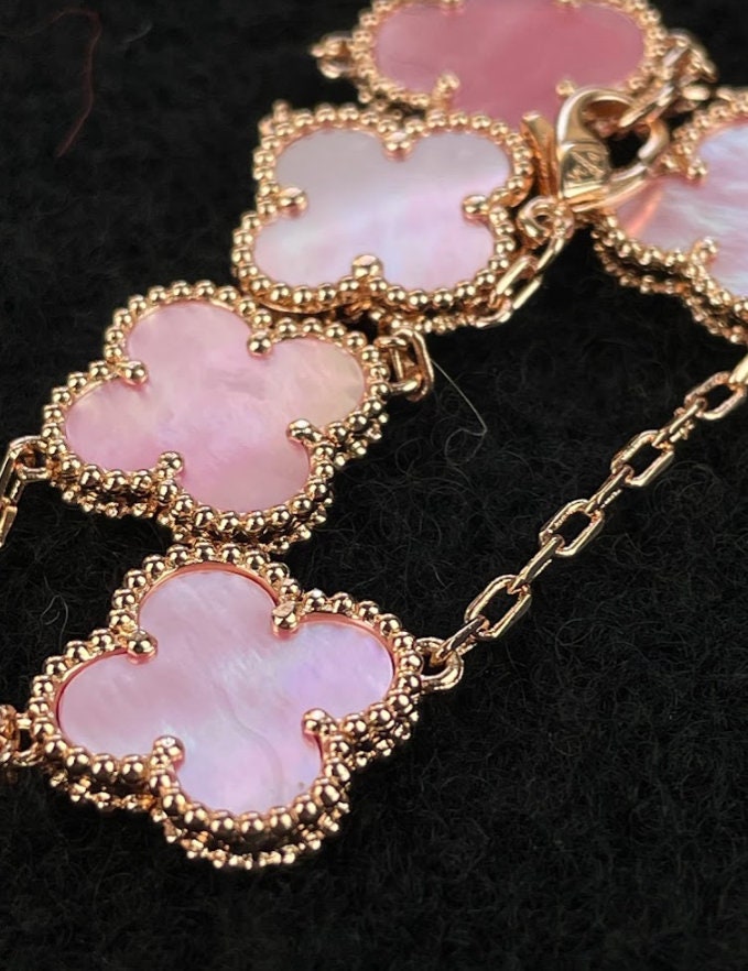 Vintage Iconic Pink Van Cleef & Arpels 18K Rose Gold Bracelet Rare ...