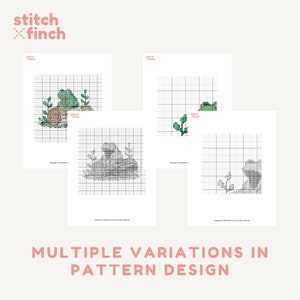 Cute Frog Cross Stitch Pattern Frog in Nature Cross Stitch Pattern ...