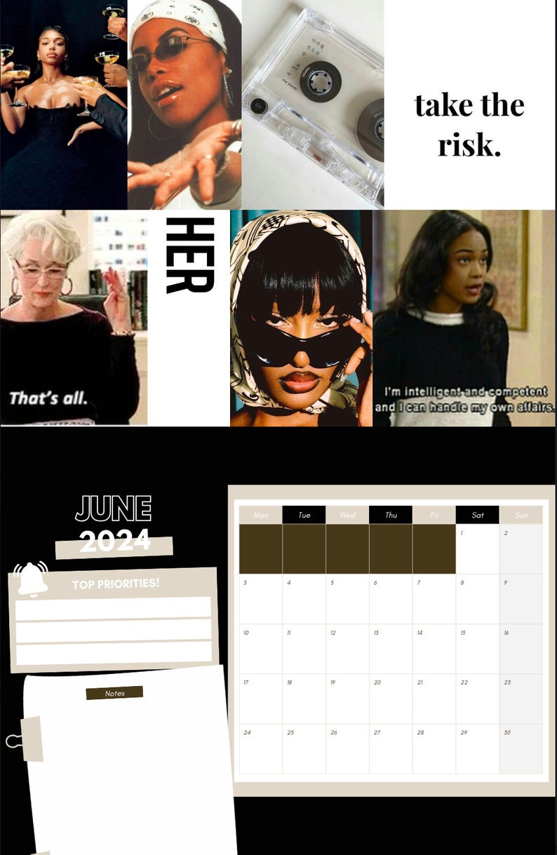 26-page Wall Calendar, Baddie Calendar, Mood Calendar, Meme Calendar ...