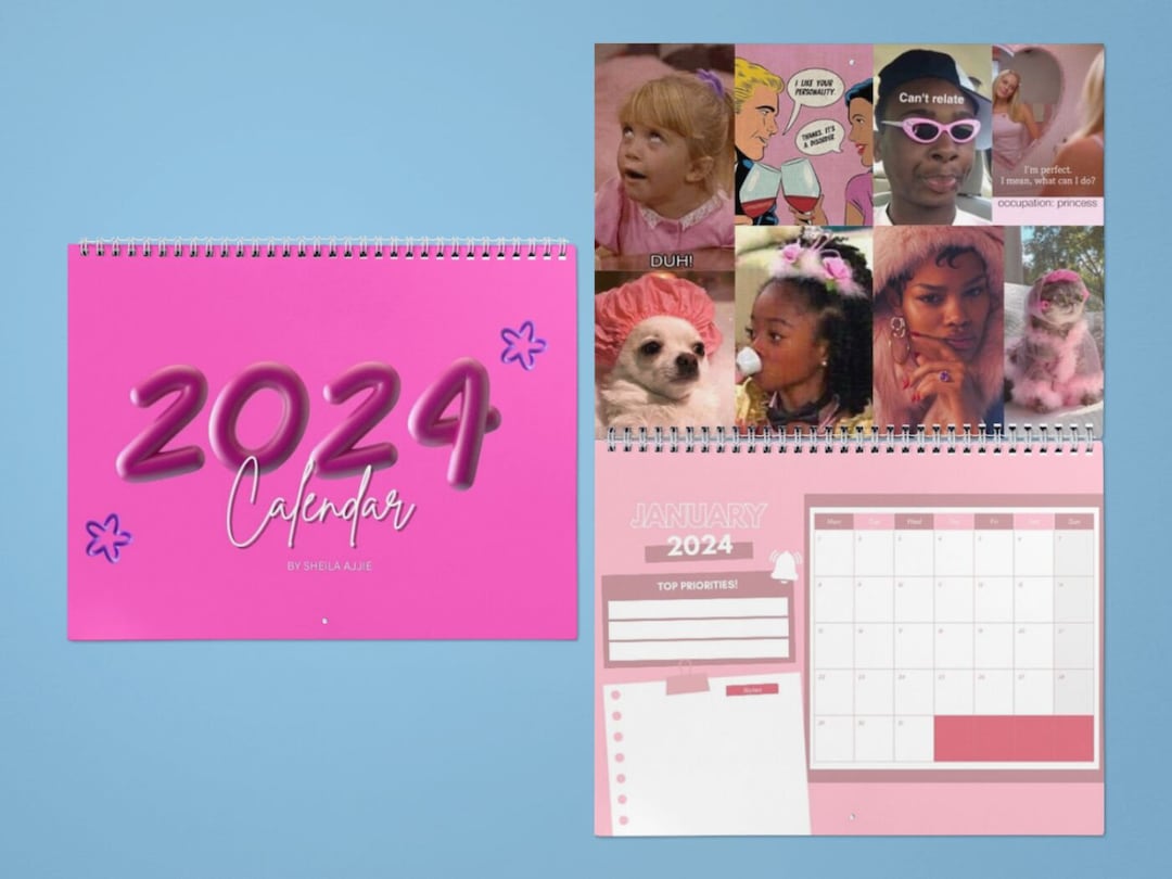 26-page Wall Calendar, Baddie Calendar, Mood Calendar, Meme Calendar ...