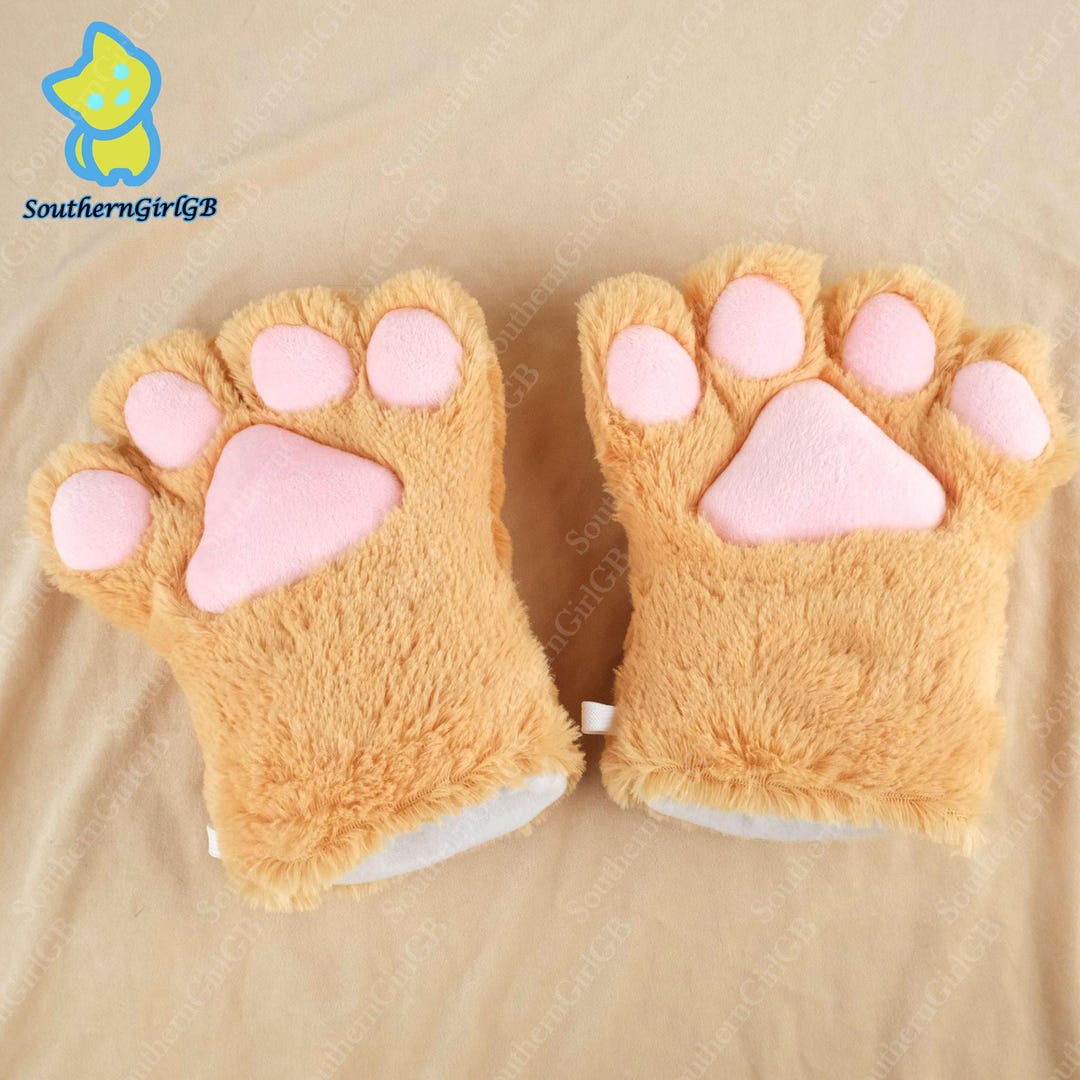 7 Colors Fursuit Cat Gloves, Fursuit Furry Cat Paws With Claw, Cosplay ...