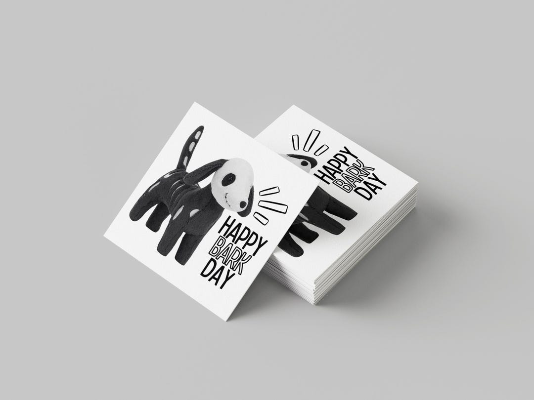 Happy Bark Day Jellycat Birthday Card for Any Occasion Square Card - Etsy