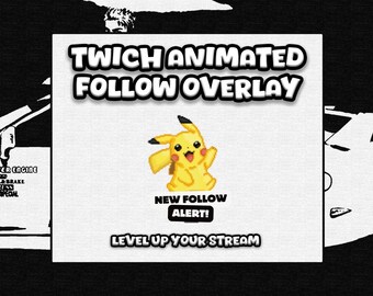 Animated Twitch Follower Anime Kitty Overlay Stinger for Streamer - Etsy