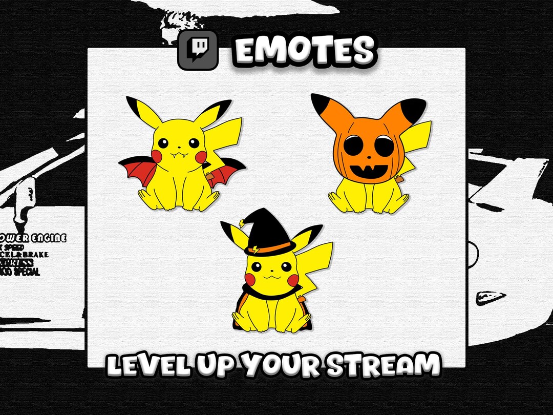 Twitch Emote Pikachu Pokémon Bundle Pikachu Halloween Collection Pack ...
