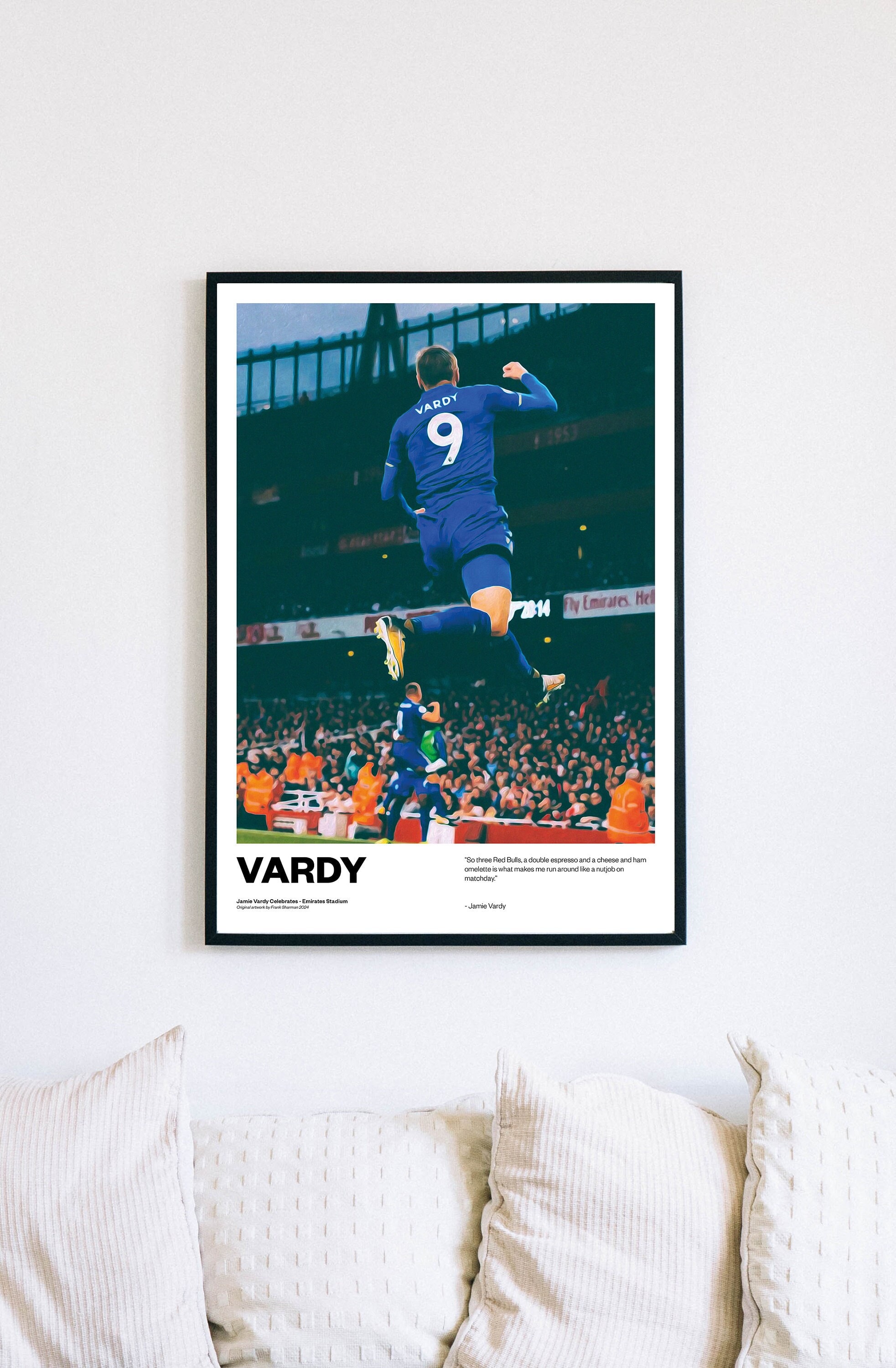 Jamie Vardy Leicester City Football Poster Print A5 A4 A3 Painting ...