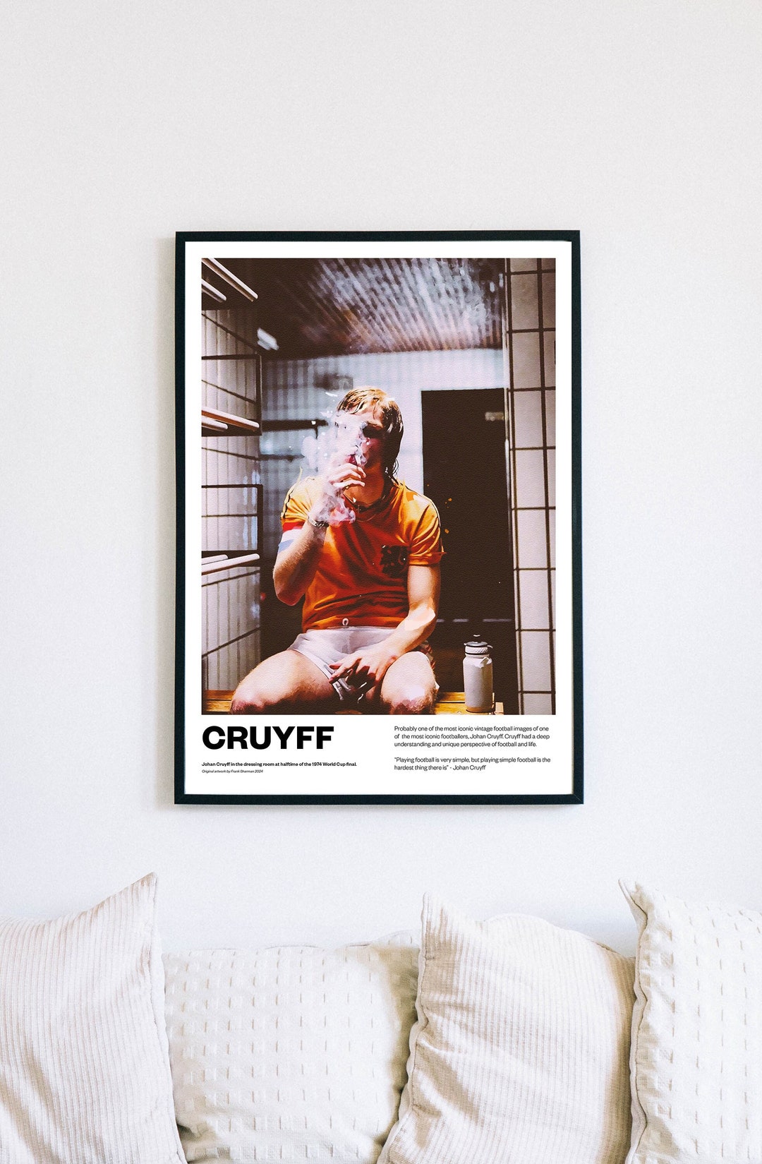 Johan Cruyff Vintage Football Memorabilia Poster Print Retro ...