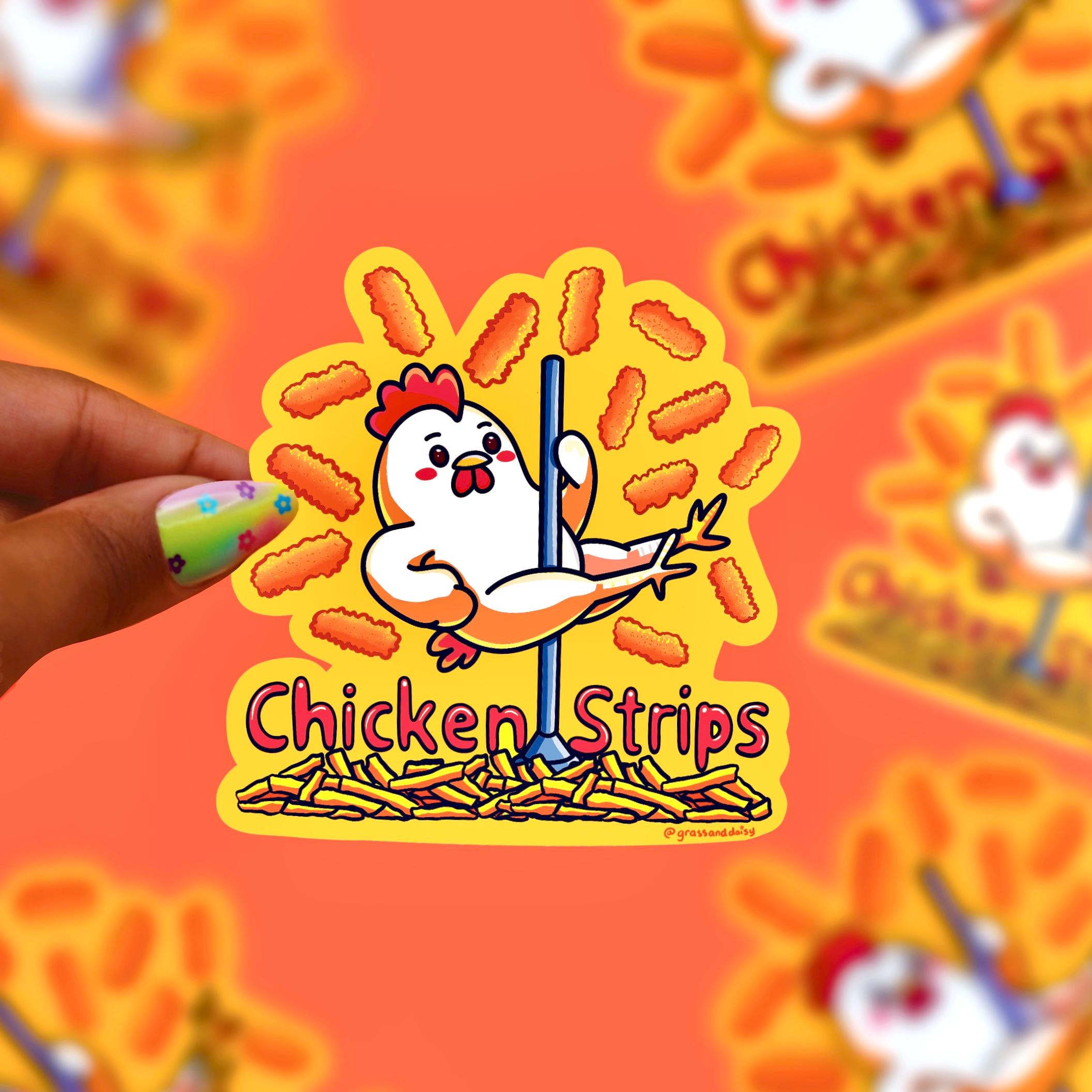 Chicken Strips Sticker, Waterproof, Pun, Funny, Vinyl - Etsy