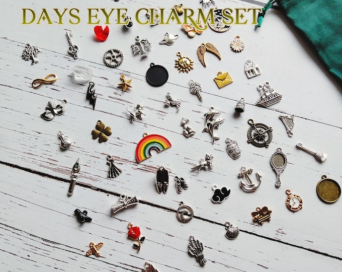 Charm Casting Set Tarot Edition, Tarot Charms, Charm Divination Set, Casting Board, Charm ...