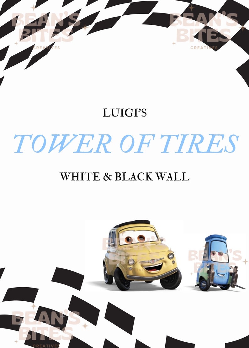 Pixar Cars Birthday Supplies Custom Downloadable Food Table Labels 5x7 ...