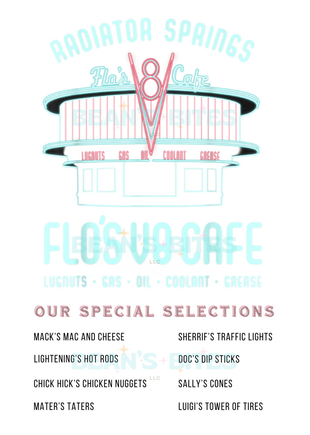 Pixar Cars Birthday Supplies Custom Downloadable Food Table Labels 5x7 ...