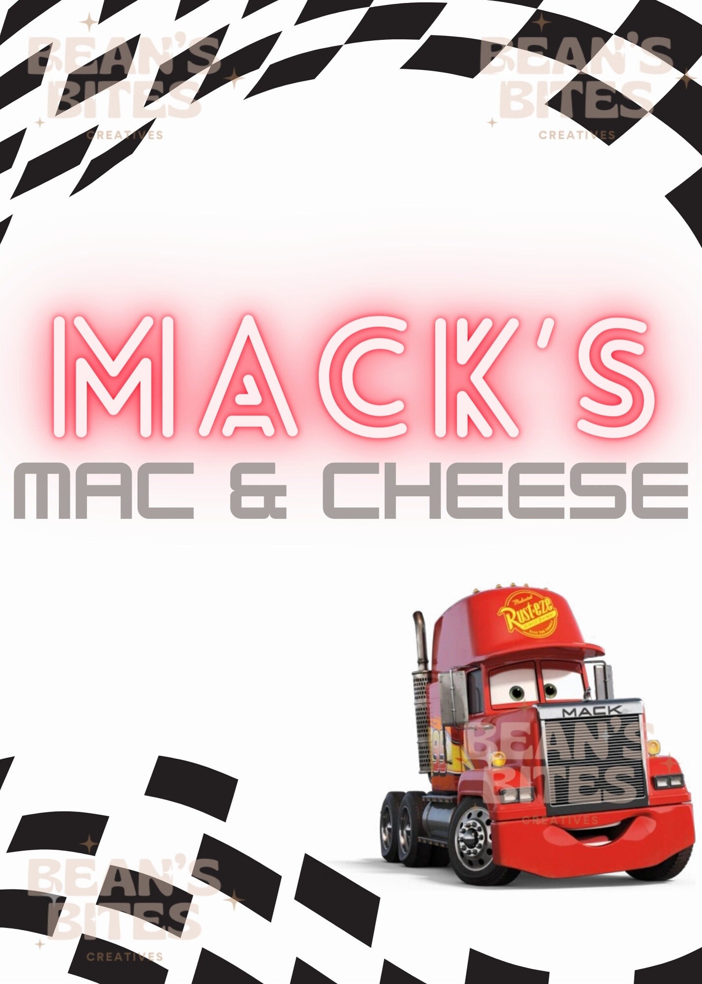 Pixar Cars Birthday Supplies Custom Downloadable Food Table Labels 5x7 ...