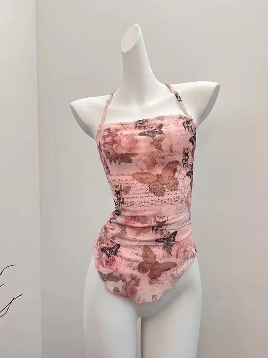 Coquette Summer Butterfly Backless Tie Top - Etsy