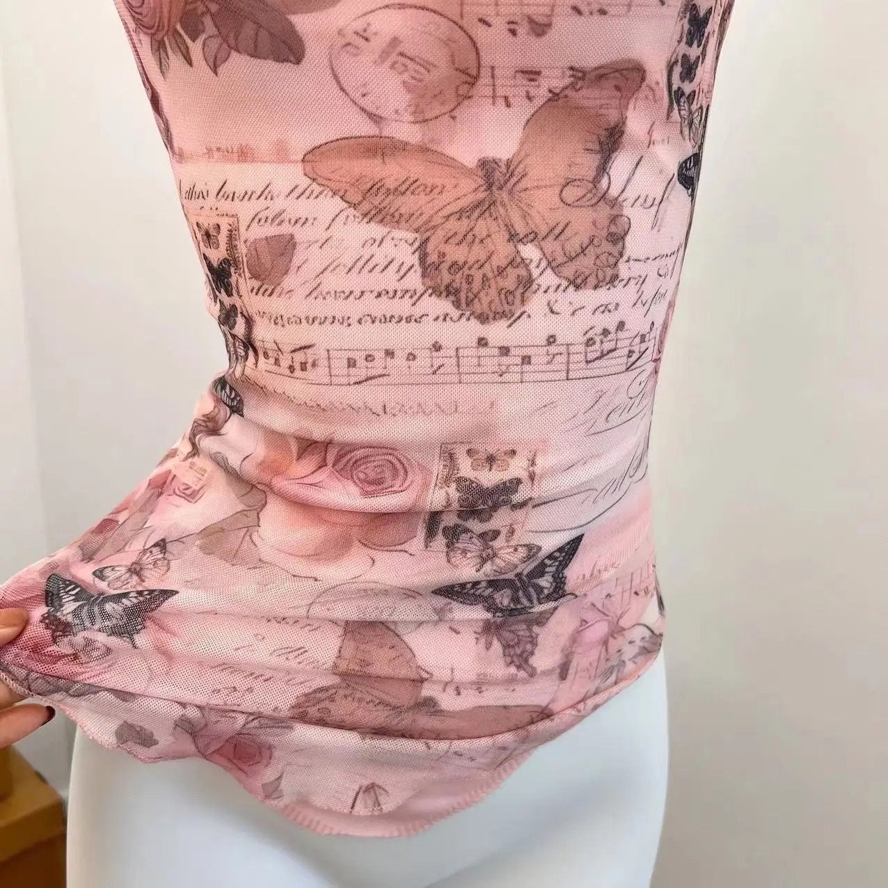 Coquette Summer Butterfly Backless Tie Top - Etsy