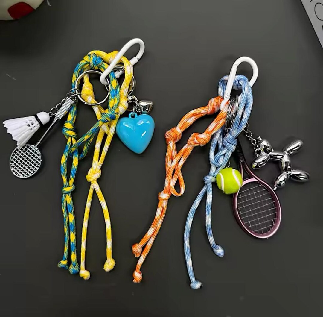 Rope Bag Charm With Trinkets, Detachable Handbag Chain Accessory, Purse ...
