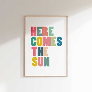 Beatles Here Comes the Sun Poster Art Print Unframed - Etsy