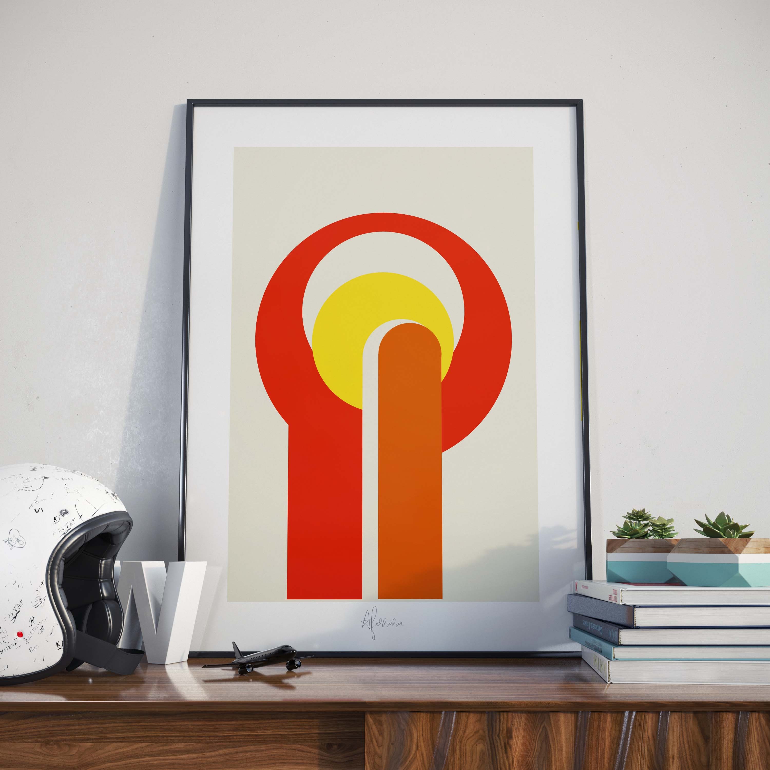 Wall Art Decor Mid Century Modern Abstract Geometric Art Print | Etsy