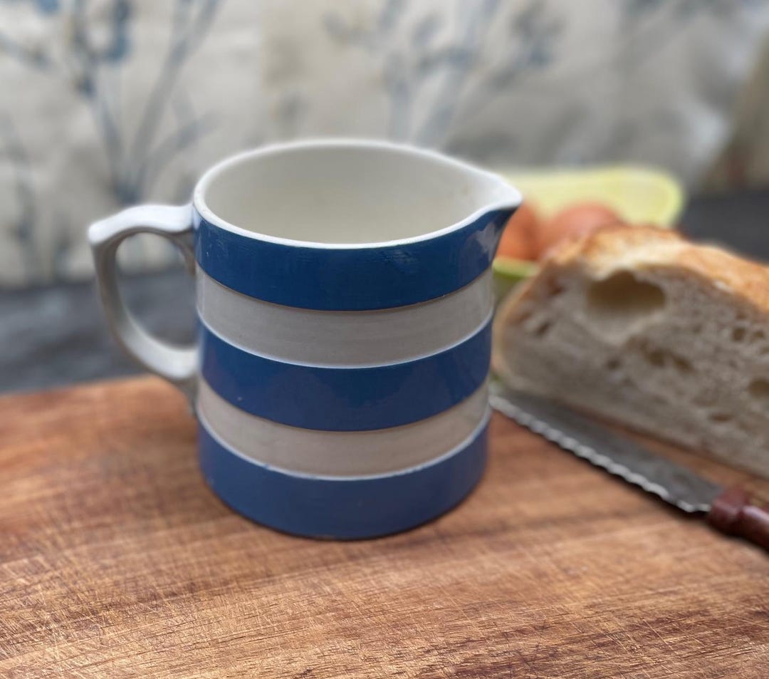 Original Green & Co Cornishware Milk Jug - Etsy UK