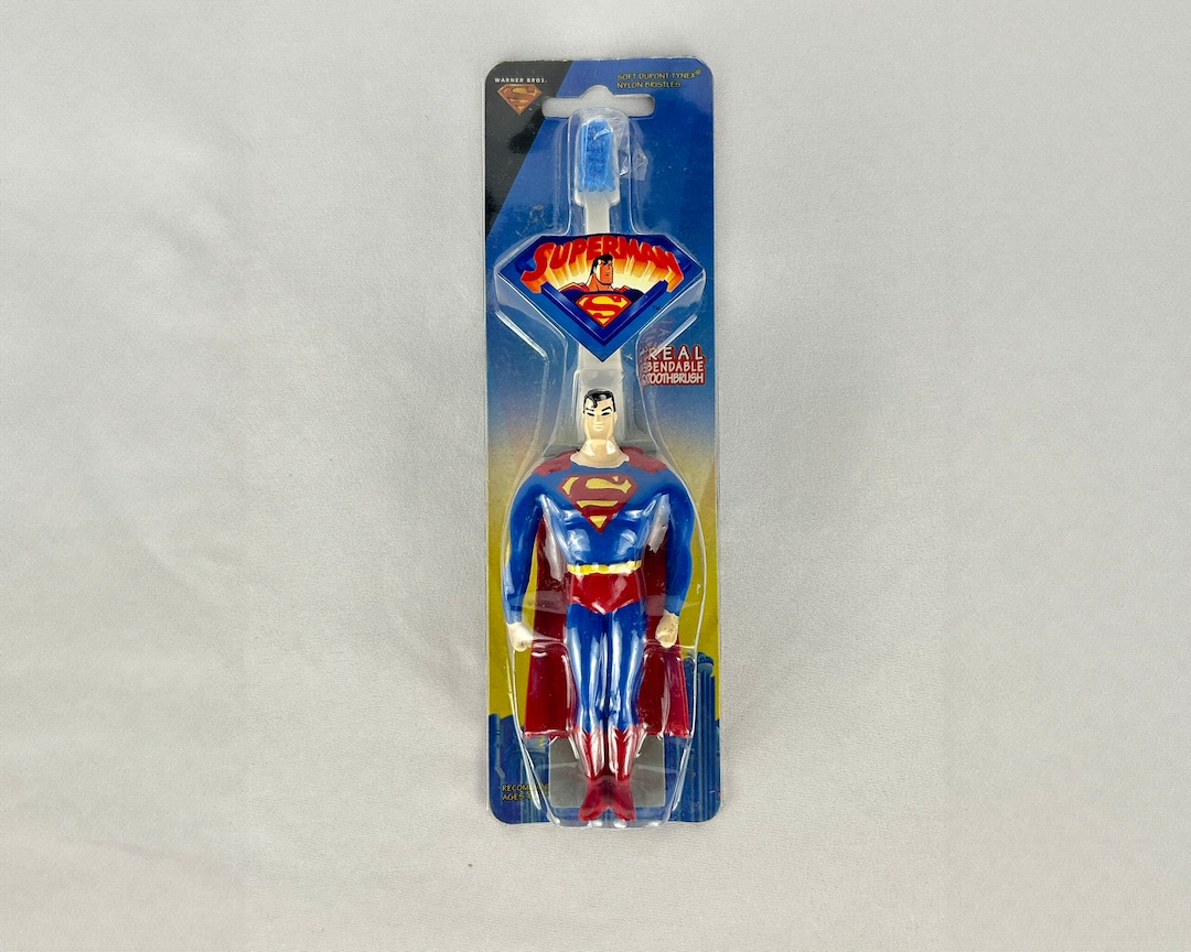 Sealed Superman Child Toothbrush Collectible (RARE 1999 Warner Bros ...