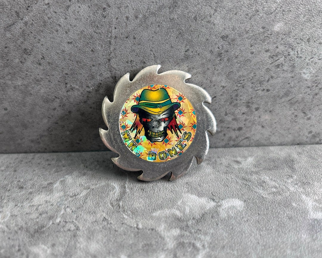 Vintage Hologram Saw Slammer POG Mr Bones - Etsy
