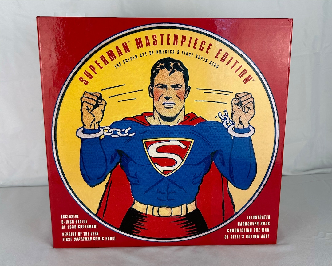 Superman Masterpiece Edition Box Set With Superman Statue, Comic, and ...