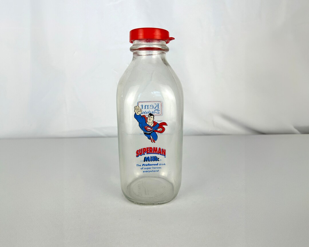 Superman Kent Diaries 32 Oz. Glass Milk Jug by DC Comics - Etsy