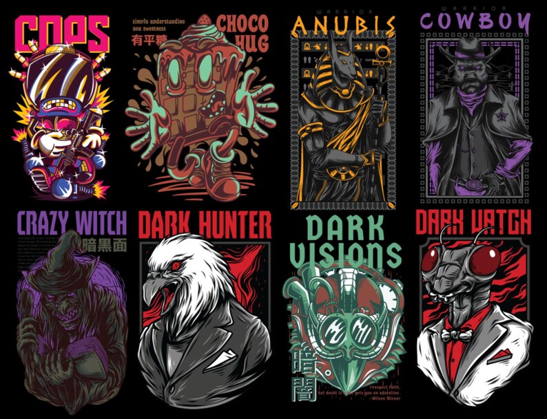 Trendy Streetwear Tee Bundle - DTF, DTG, Sublimation, Screen Printing ...