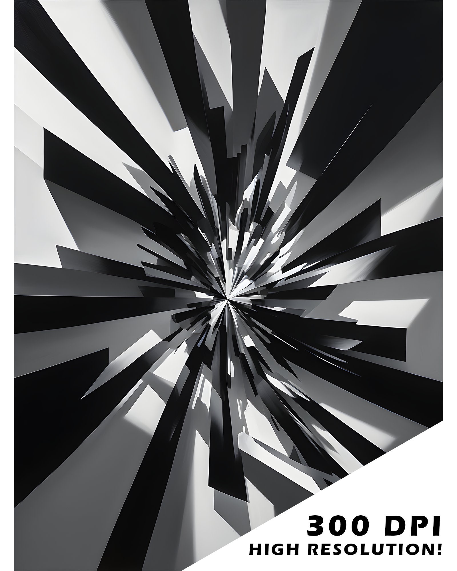Black and White Abstract Poster Digital Art | Printable Wall Art ...