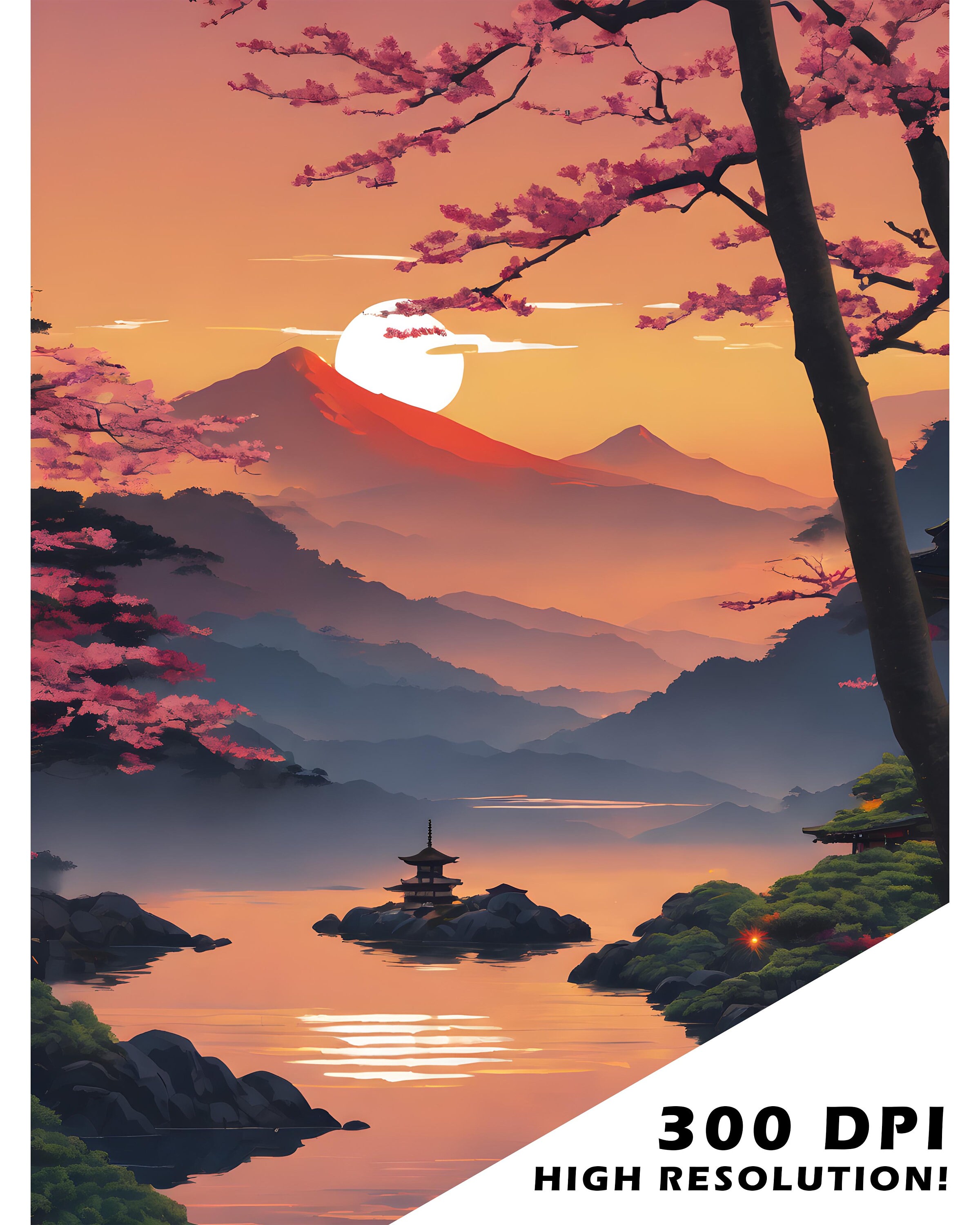 Japanese Ukiyo-e Poster Digital Art Printable Wall Art Ukiyo-e Print ...