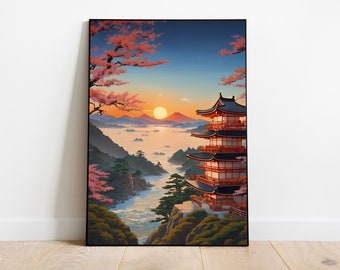 Japanese Ukiyo-e Poster Digital Art Printable Wall Art Ukiyo-e Print ...