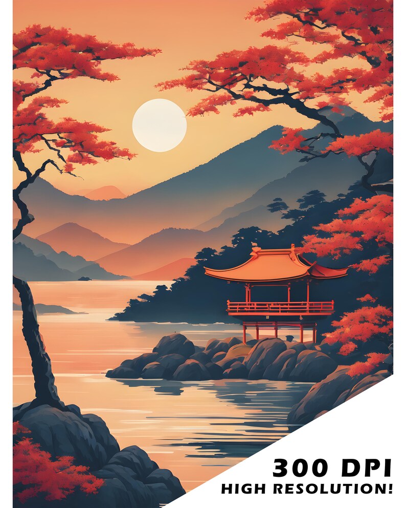 Japanese Ukiyo-e Poster Digital Art | Printable Wall Art | Ukiyo-e ...