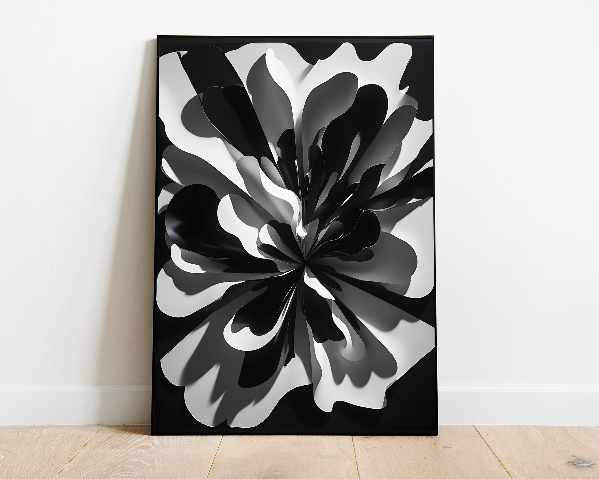 Black and White Abstract Poster Digital Art | Printable Wall Art ...