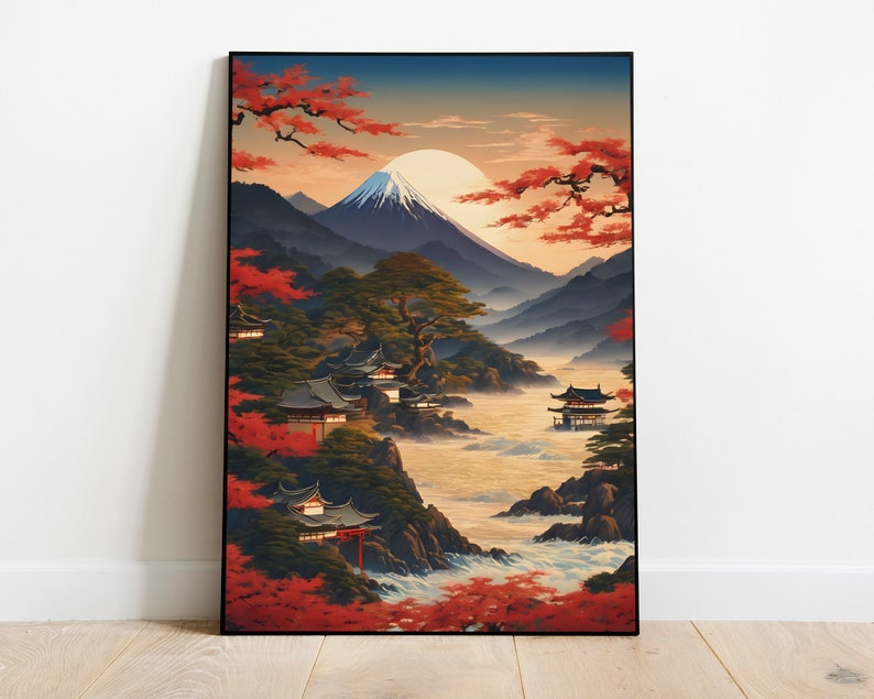 Japanese Ukiyo-e Poster Digital Art Printable Wall Art Ukiyo-e Print ...