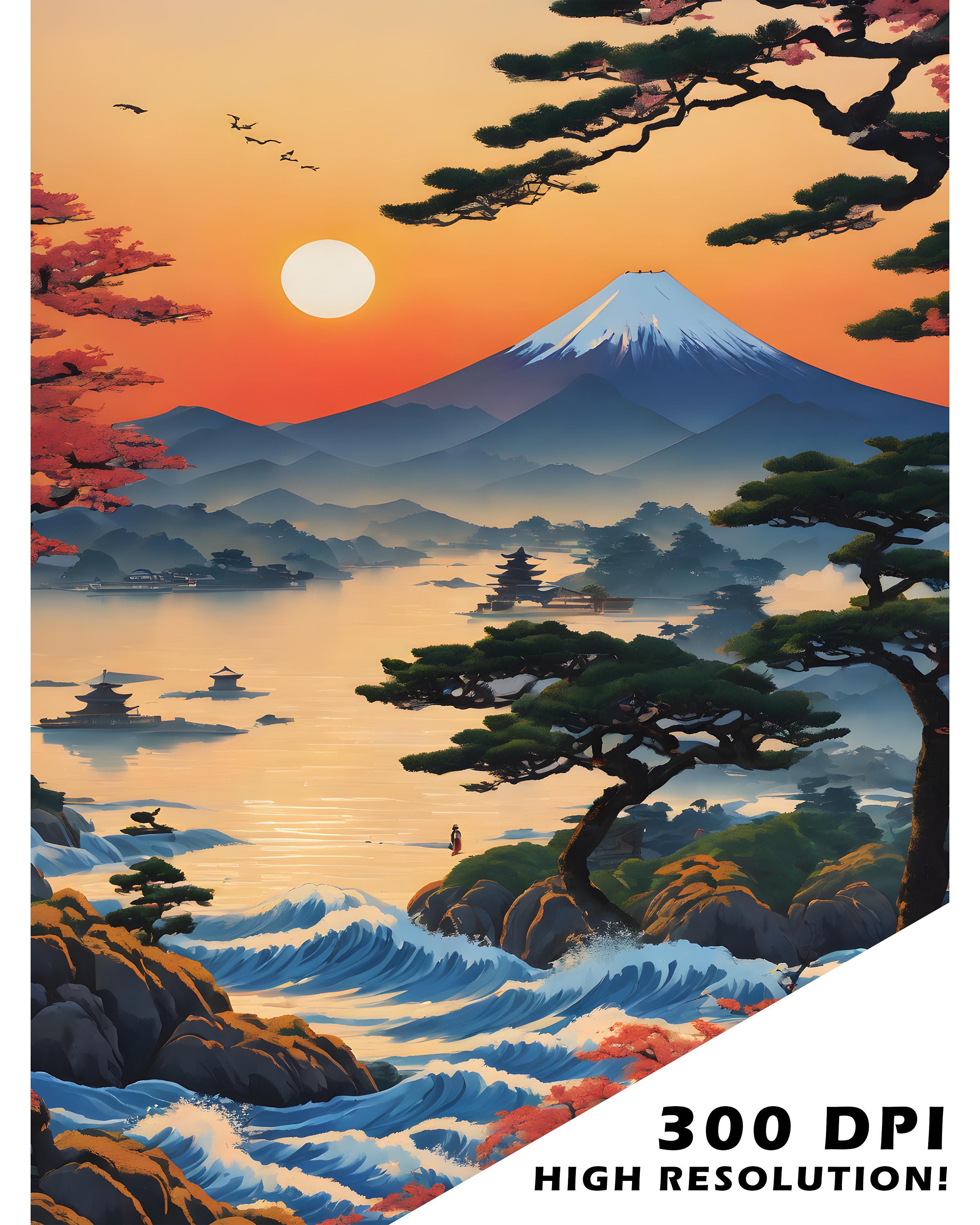 Japanese Ukiyo-e Poster Digital Art | Printable Wall Art | Ukiyo-e ...