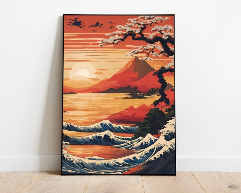 Japanese Ukiyo-e Poster Digital Art Printable Wall Art Ukiyo-e Print ...