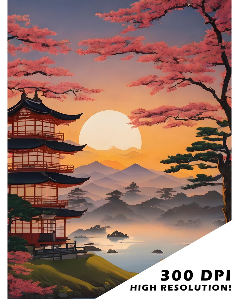 Japanese Ukiyo-e Poster Digital Art | Printable Wall Art | Ukiyo-e ...