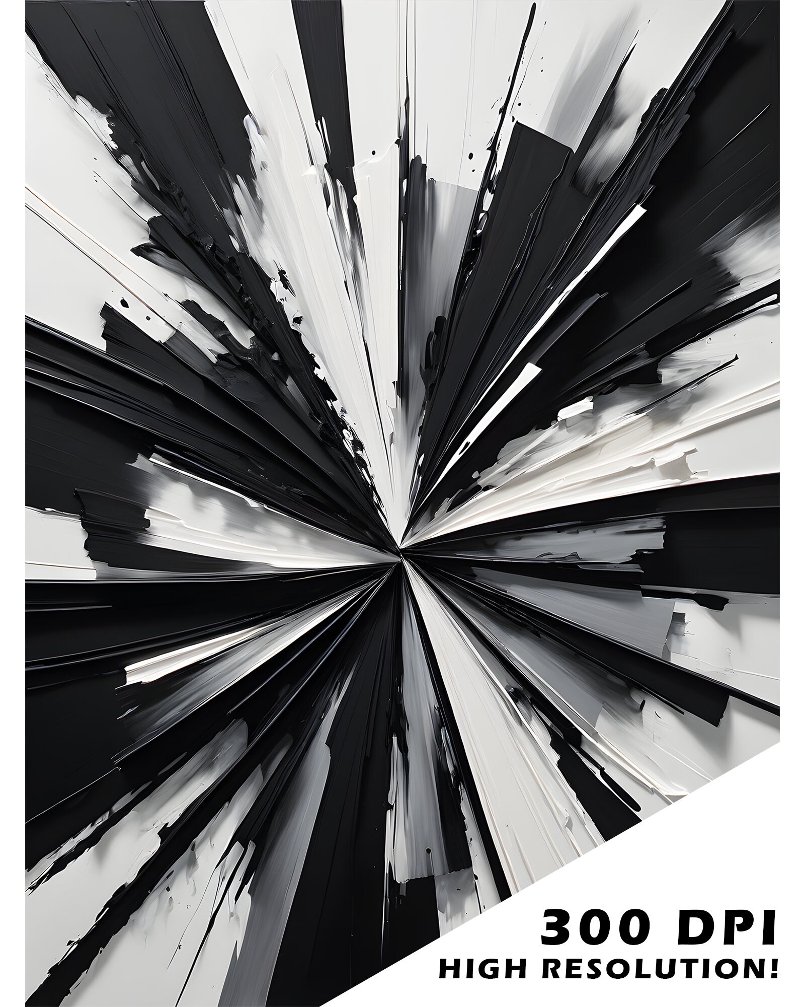 Black and White Abstract Poster Digital Art | Printable Wall Art ...