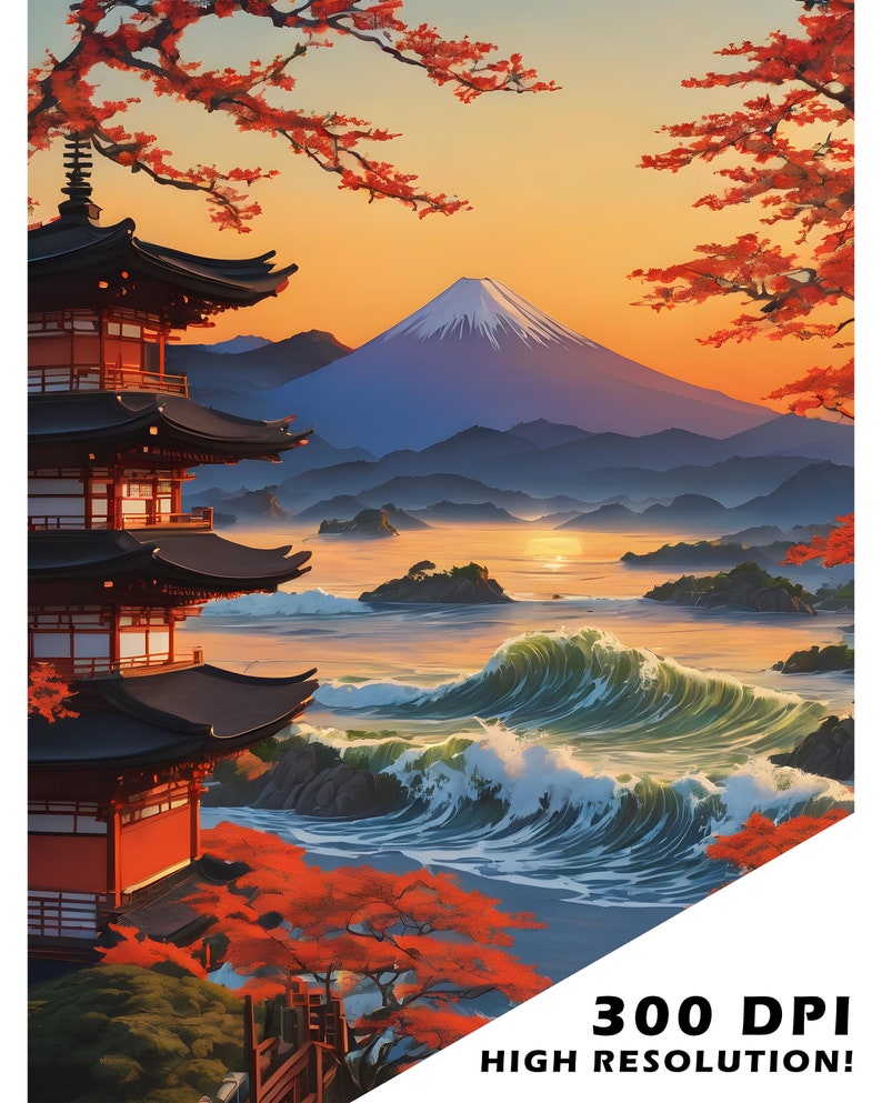 Japanese Ukiyo-e Poster Digital Art | Printable Wall Art | Ukiyo-e ...