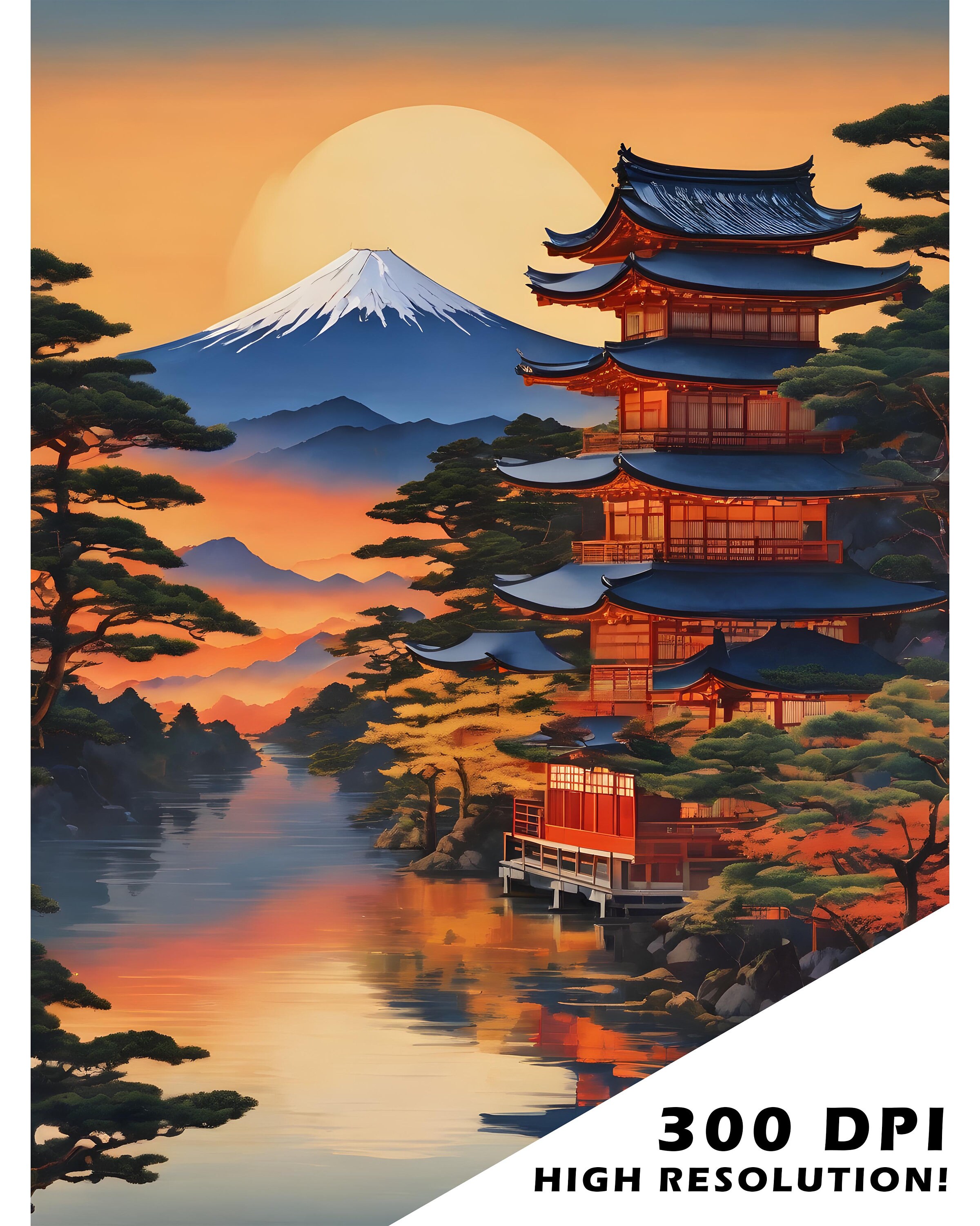 Japanese Ukiyo-e Poster Digital Art Printable Wall Art Ukiyo-e Print ...