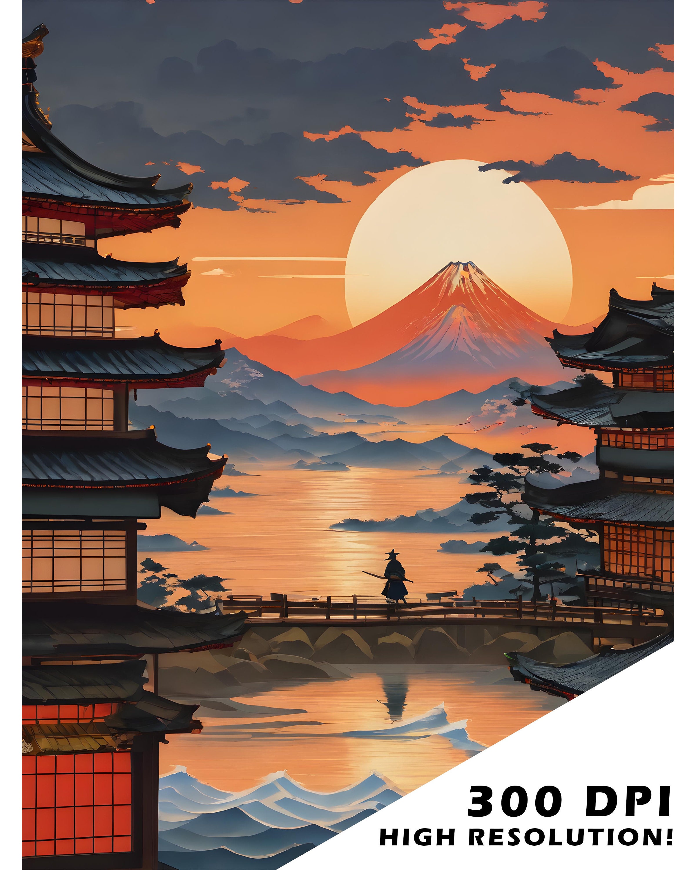 Japanese Ukiyo-e Poster Digital Art | Printable Wall Art | Ukiyo-e ...