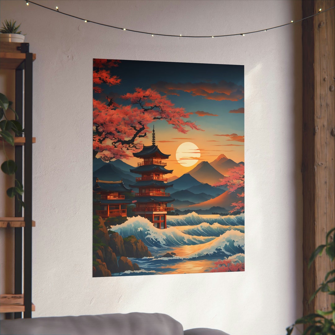 Japanese Ukiyo-e Poster | Matte | AI Wall Art | Ukiyo-e Print ...