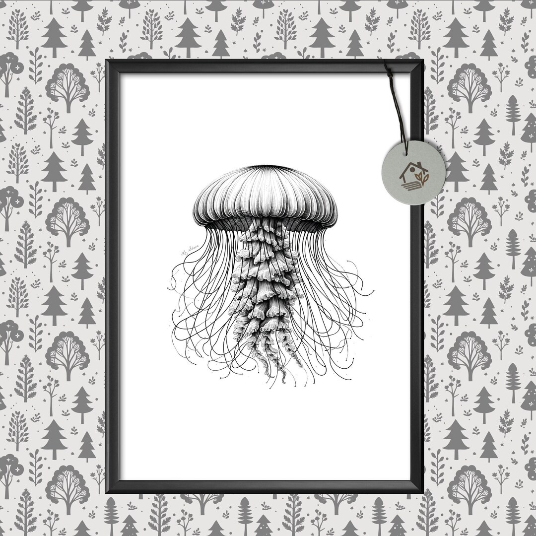 Ocean Dancer: Illustration of a Jellyfish - Etsy