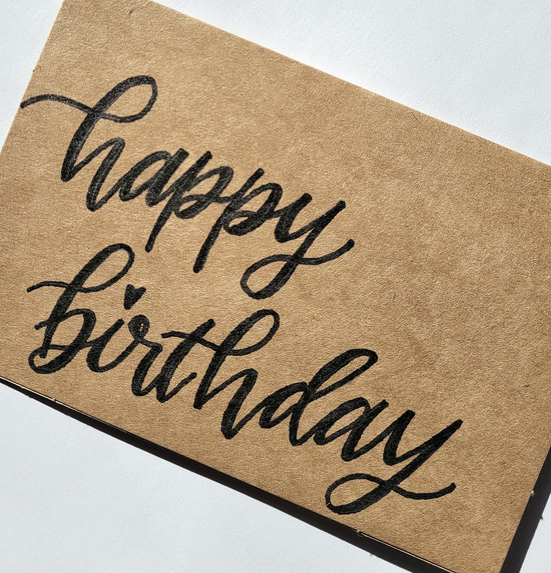 Happy Birthday Calligraphy Card - Etsy