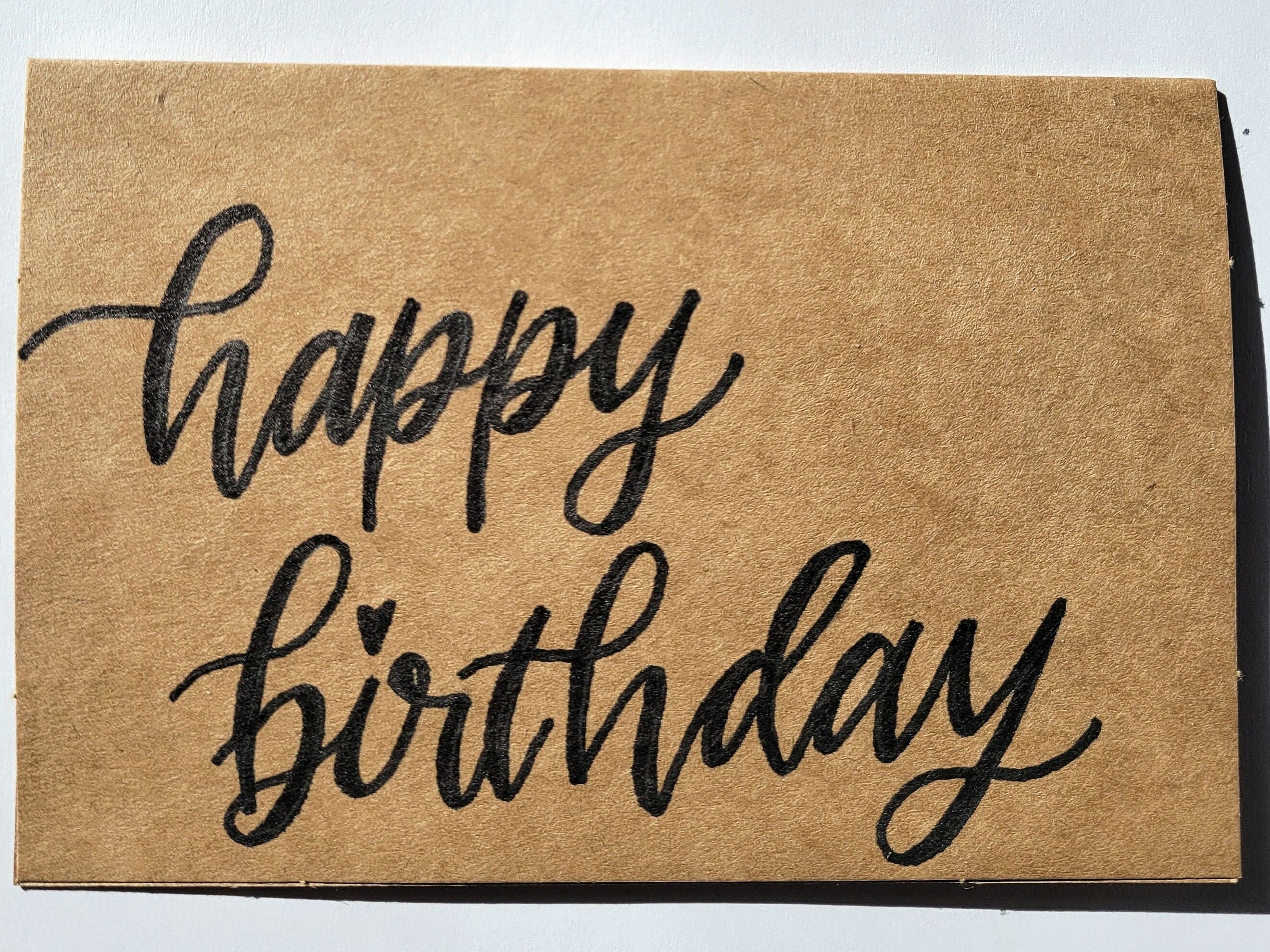 Happy Birthday Calligraphy Card - Etsy