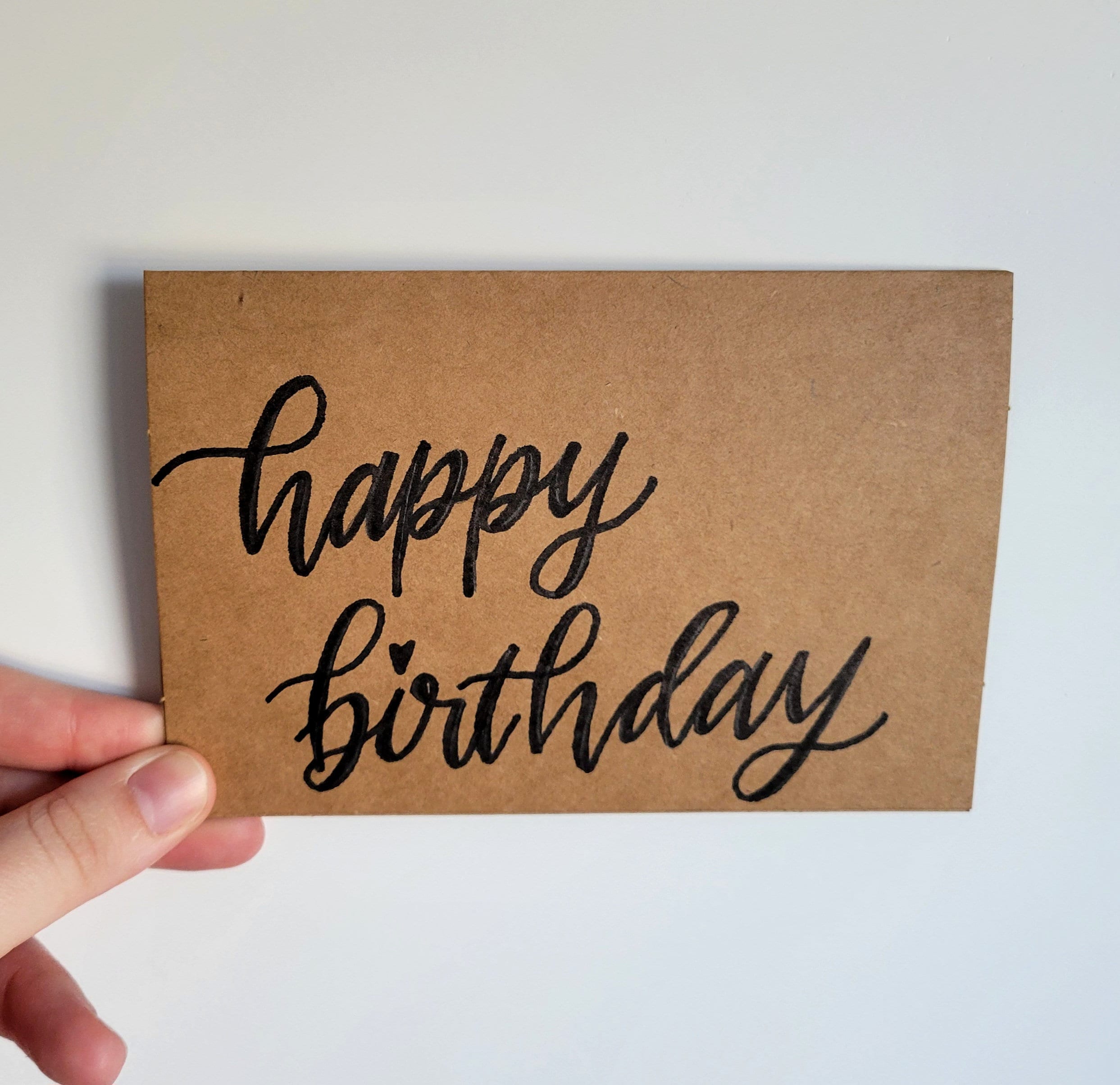 Happy Birthday Calligraphy Card - Etsy