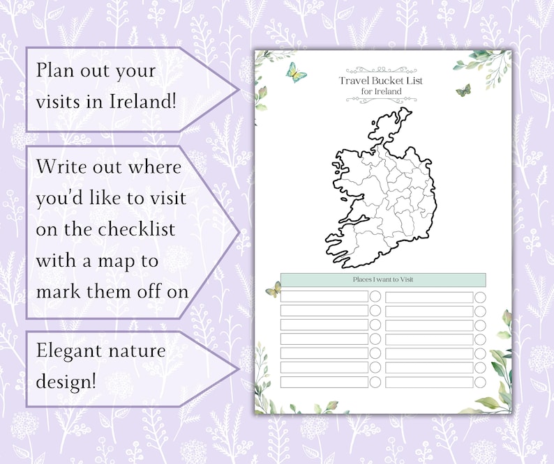 Ireland Bucket List Printable PDF | Travel Bucket List | Travel to ...