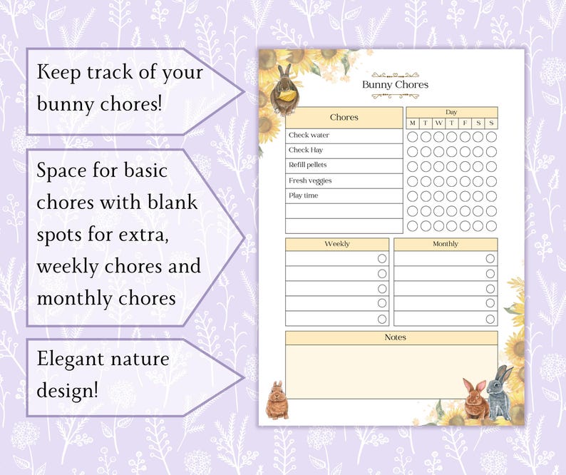 Rabbit Record Keeping Bundle Printable PDF | Rabbit Care Sheet | Bunny ...