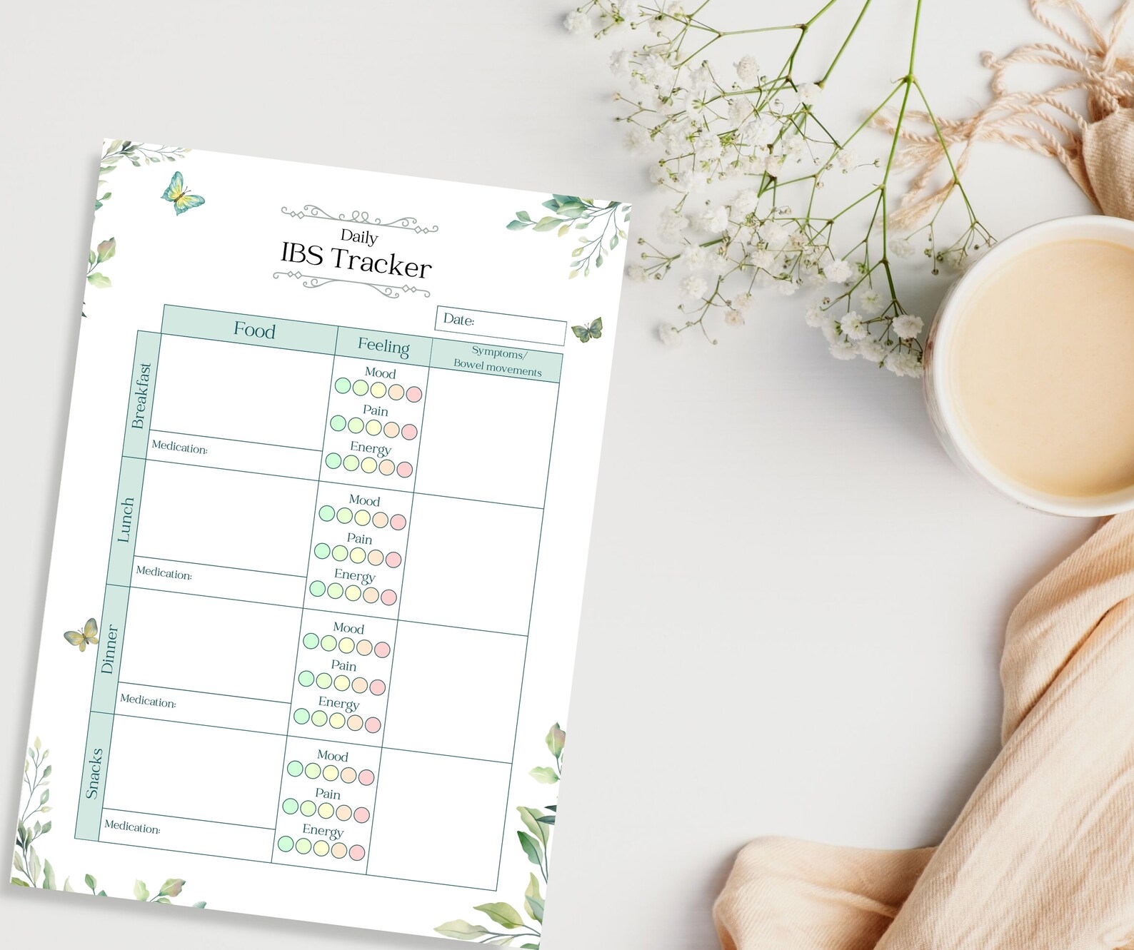 IBS Tracker Printable PDF | Symptom Tracker | Gut Health | IBS Journal ...