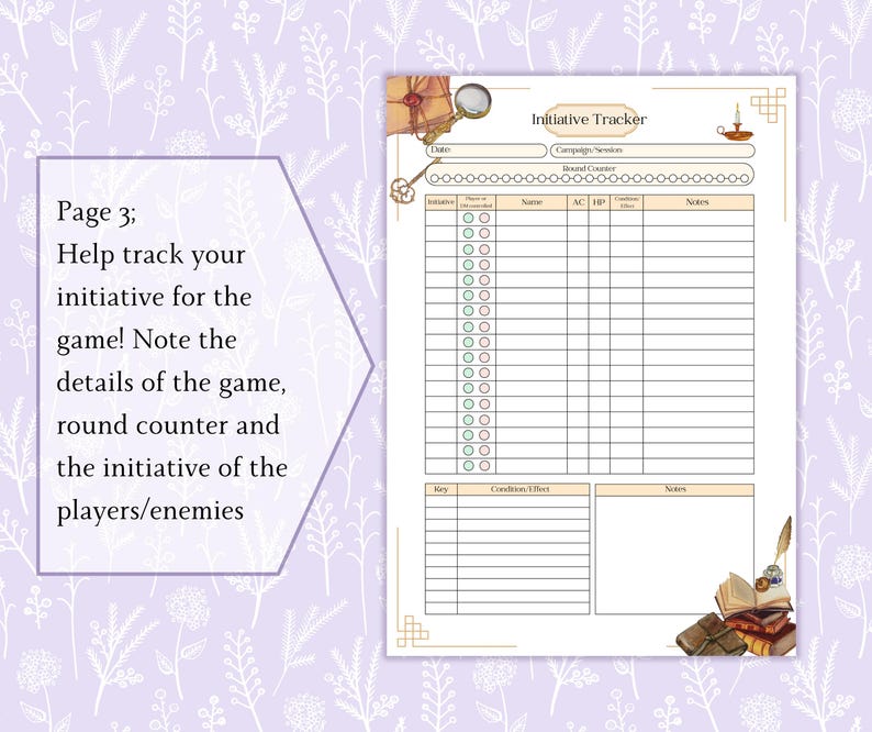 Dnd Encounter Tracker Bundle Printable PDF | DM Encounter Planner ...