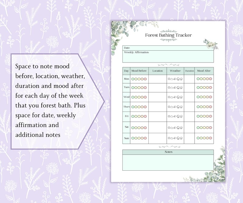 Forest Bathing Journal Bundle Printable PDF | Shinrin Yoku Printables ...