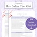 Hair Salon Checklist Printable PDF | Salon Management | Hairdresser ...